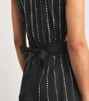 Sandro Cotton Embellished Maxi Dress