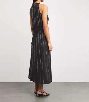 Sandro Cotton Embellished Maxi Dress