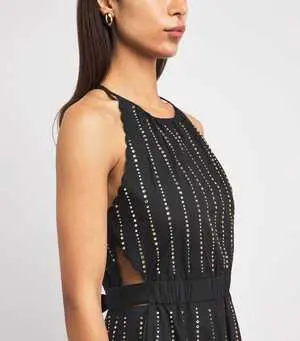 Sandro Cotton Embellished Maxi Dress