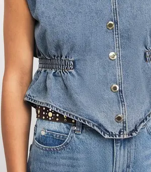 Sandro Denim Sleeveless Top