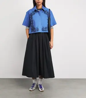 Sandro Embroidered Cotton Shirt