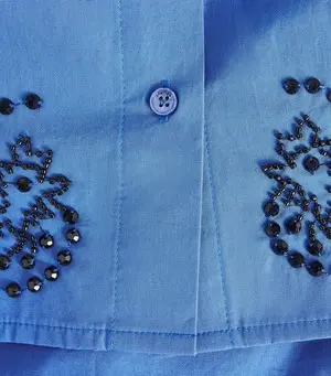 Sandro Embroidered Cotton Shirt