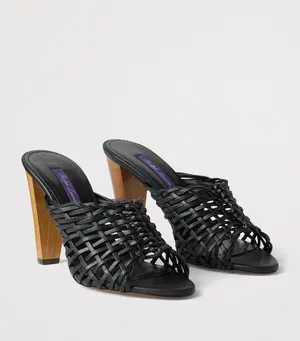 Ralph Lauren Lamb Leather Heeled Mules