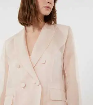 Max Mara Silk Organza Double-breasted Blazer
