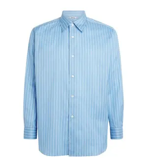 Auralee Cotton-silk Stripe Shirt