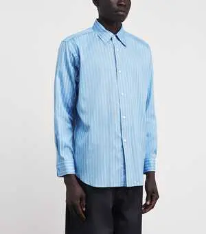 Auralee Cotton-silk Stripe Shirt