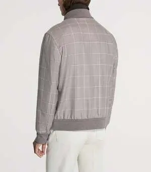 Dunhill Cashmere Check Print Athluxury Jacket