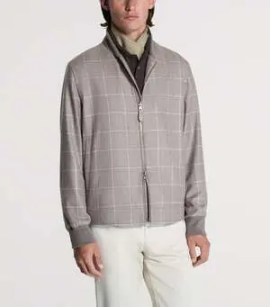 Dunhill Cashmere Check Print Athluxury Jacket
