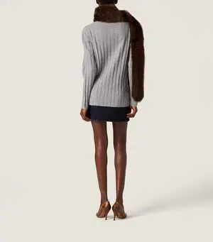Miu Miu Wool-cashmere Reversible Mini Skirt