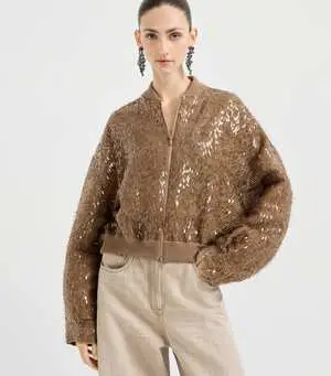 Brunello Cucinelli Embellished Bomber Jacket