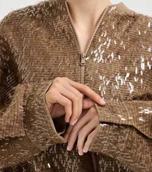 Brunello Cucinelli Embellished Bomber Jacket