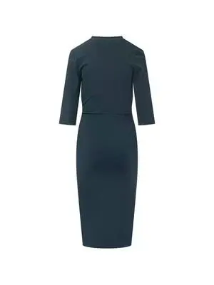 Chiara Boni La Petite Robe V-neck Draped Dress - Blue
