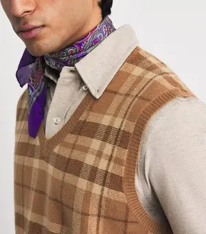 Polo Ralph Lauren Cashmere Check Sweater Vest