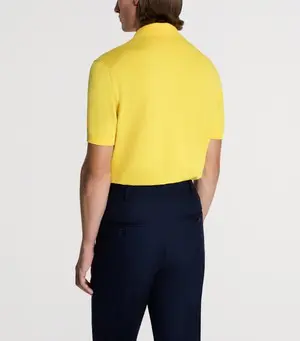 Dunhill Cotton-mulberry Silk Polo Shirt - Yellow