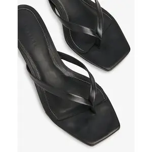 Whistles Leather Kitten-heel Mules
