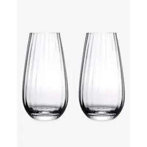 NUDE Round Up Set Of Two Long Drink Glasses - Clear