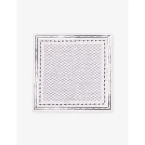 Maje Polka Dot-print Silk-twill Scarf - Ecru