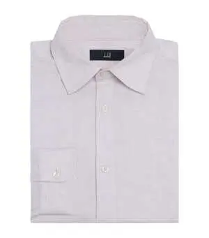 Dunhill Cotton Micro-check Shirt - Brown