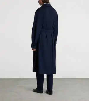 Dunhill Wool Pea Coat - Navy