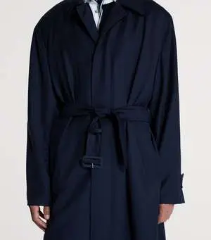 Dunhill Wool Pea Coat - Navy