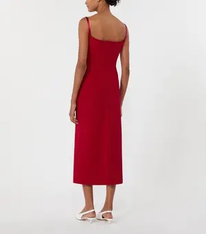 Max Mara Crepe Midi Dress - Red
