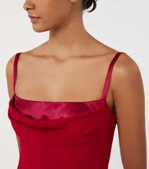 Max Mara Crepe Midi Dress - Red