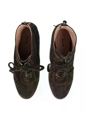 Miu Miu Lace-up Zip Boots