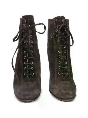 Miu Miu Lace-up Zip Boots