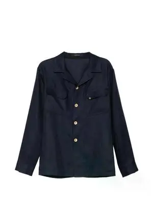 Tagliatore Chest Flap Pockets Jacket - Blue