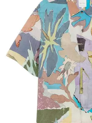 Paul Smith Floral Print Shirt - Blue