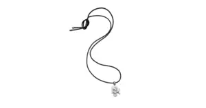 Jennifer Zeuner Jewelry Demi Hamsa & Rose Pendant Necklace - Black