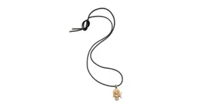 Jennifer Zeuner Jewelry Demi Hamsa & Rose Pendant Necklace - Black