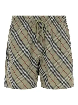 Burberry Check Swimsuit - Green