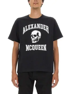 Alexander McQueen Skull Logo T-shirt - Black