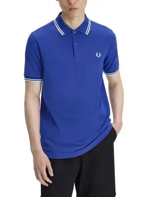 Fred Perry Polo With Logo - Blue