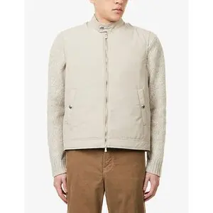 Eleventy Wool-blend Down Gilet - Sand