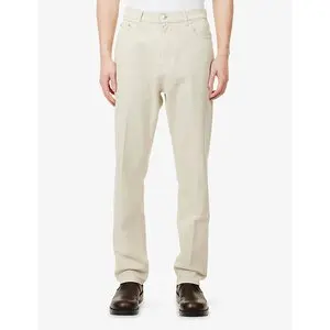Dunhill Five-pocket Straight Cotton Twill Trousers - Stone