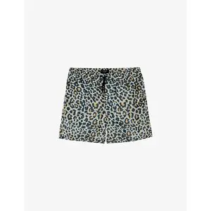 ALLSAINTS Silesia Leopard-print Swim Shorts - Clouded Grey