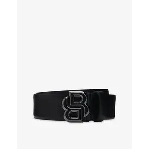 BOSS Monogram-buckle Leather Belt