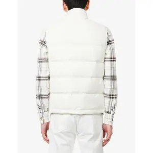 Eleventy Padded Zip Wool-blend Down Gilet