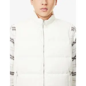 Eleventy Padded Zip Wool-blend Down Gilet