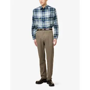 Dunhill Five-pocket Straight Cotton Twill Trousers