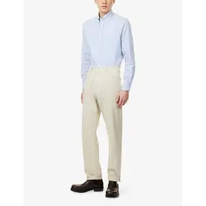 Dunhill Stripe Long-sleeve Cotton Shirt - Blue