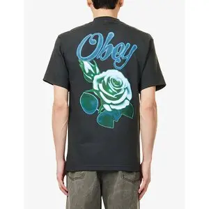 Obey Airbrushed Rose Graphic Cotton-jersey T-shirt