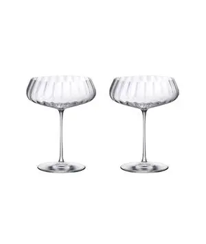 NUDE Round Up Set Of Two Coupe Glasses - Clear