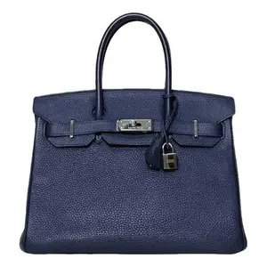Hermès Birkin 30 Leather Handbag Navy