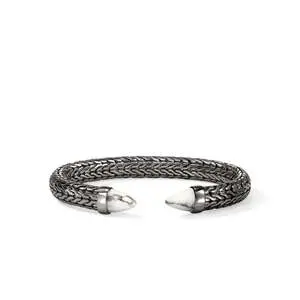 John Hardy Spear Flex Cuff With Howlite - Silver
