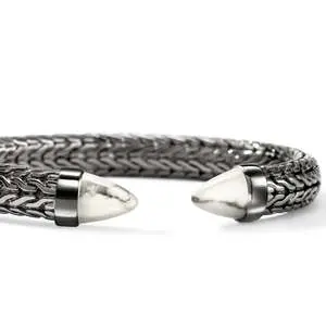 John Hardy Spear Flex Cuff With Howlite