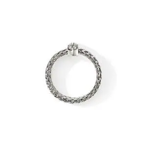 John Hardy Icon Link Bar Ring With Diamonds
