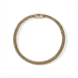 John Hardy Icon Chain Bracelet With Diamond Clasp - Gold